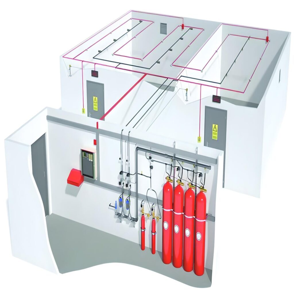 Gas fire suppression system | Drownfire