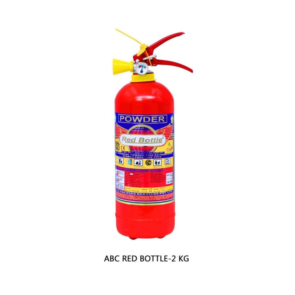 Buy Red Bottle Stainless Steel Dry Powder Fire Extinguisher (2kg)